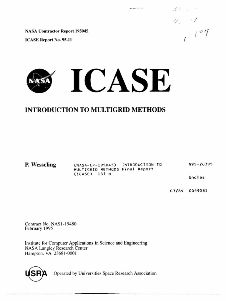 ICASA Intro To Multigrid Methods | PDF | Numerical Analysis | Partial ...