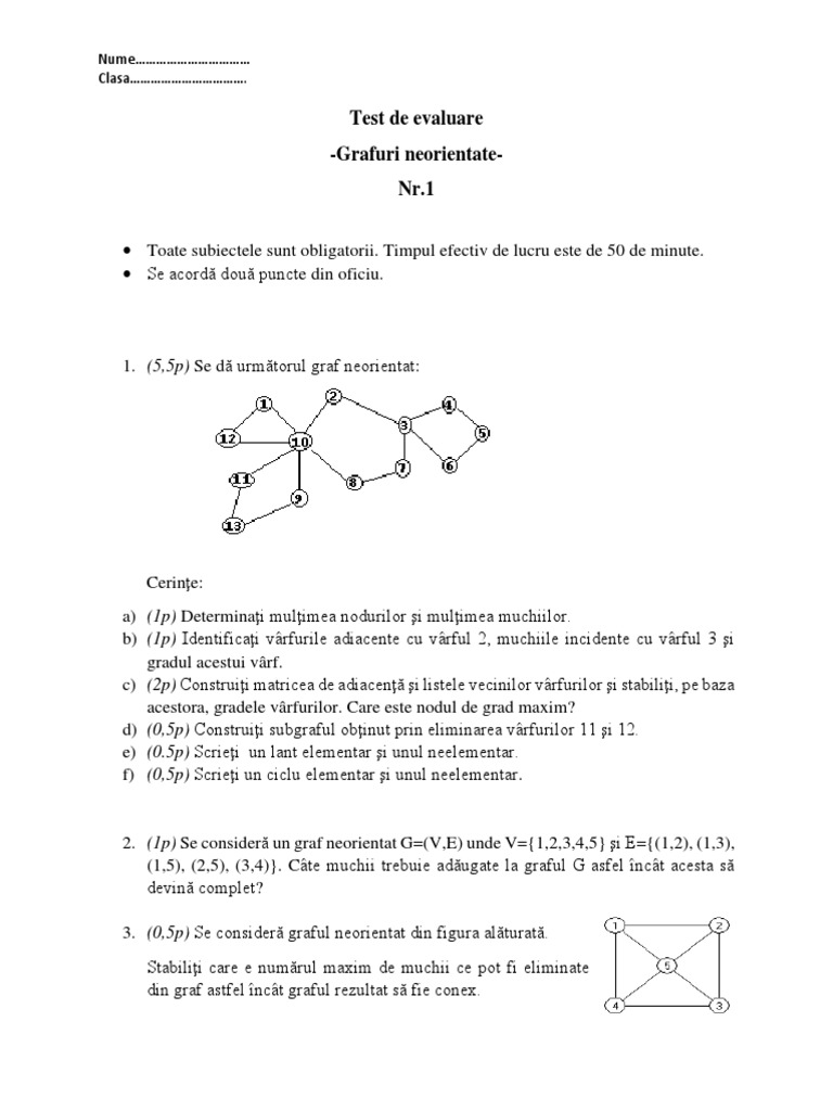 Test Grafuri Neorientate Nr 1 Pdf