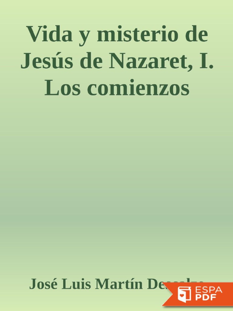 Vida y Misterio de Jesus de Naz - Jose Luis Martin Descalzo PDF | PDF | Evangelios | Jesús