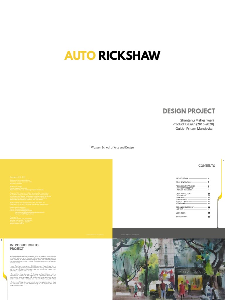 Auto Rickshaw Redesigned - Design Project | PDF