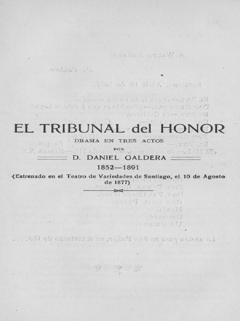 El Tribunal Del Honor - Daniel Caldera PDF | PDF | María, madre de Jesús