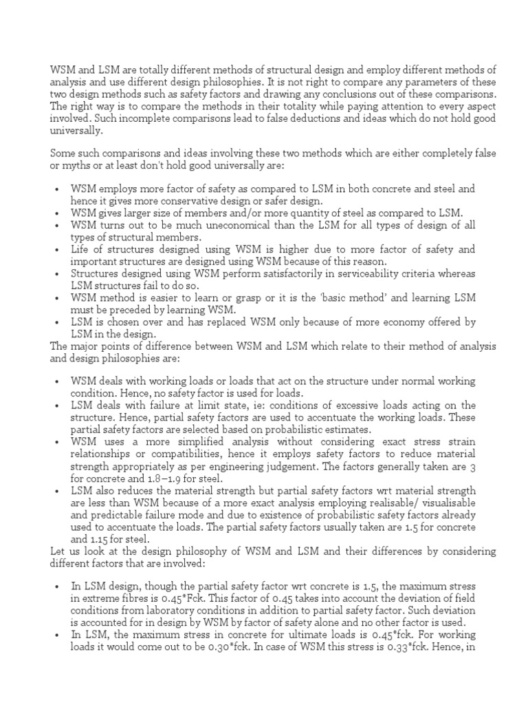 LSM and WSM | PDF | Strength Of Materials | Beam (Structure)