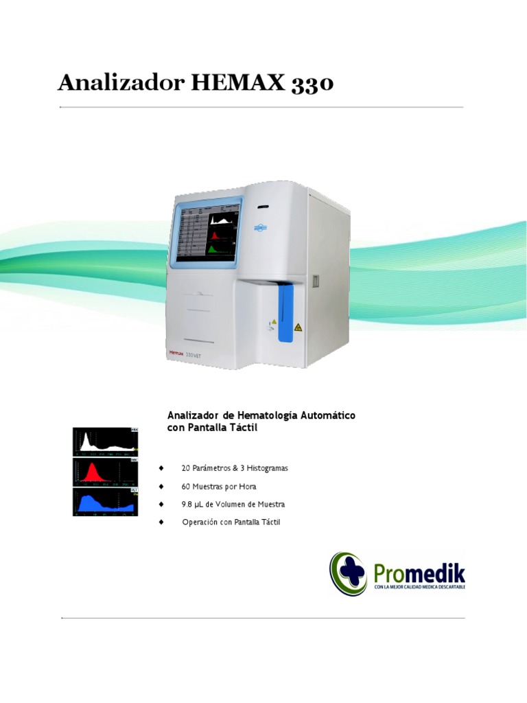 Hemax 330: Analizador Hematológico Avanzado | PDF | Science | Ciencia y Tecnología
