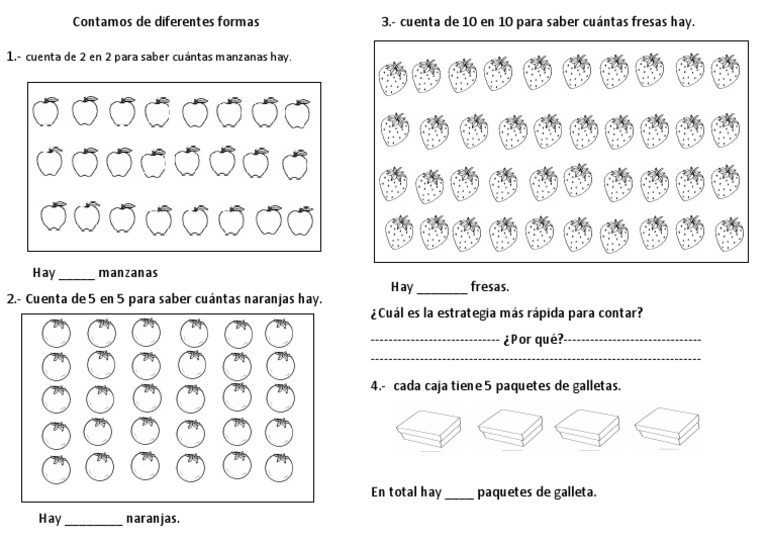 Estrategias para contar objetos de forma rápida y efectiva | PDF