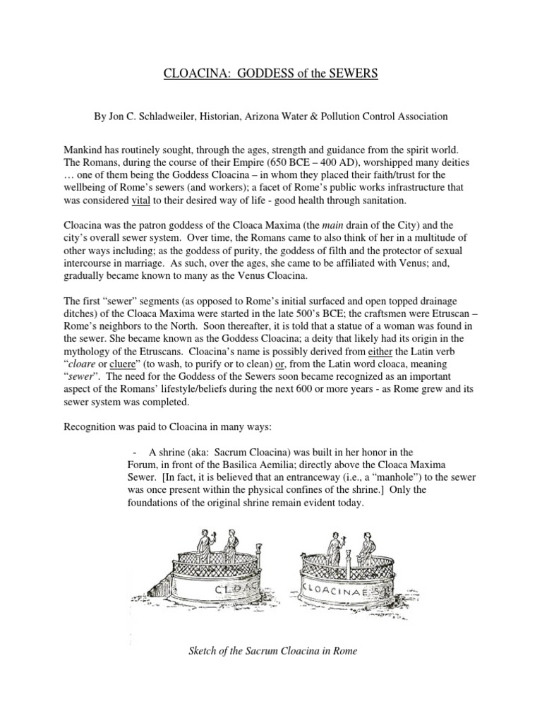 Cloacina, Roman Goddess | PDF