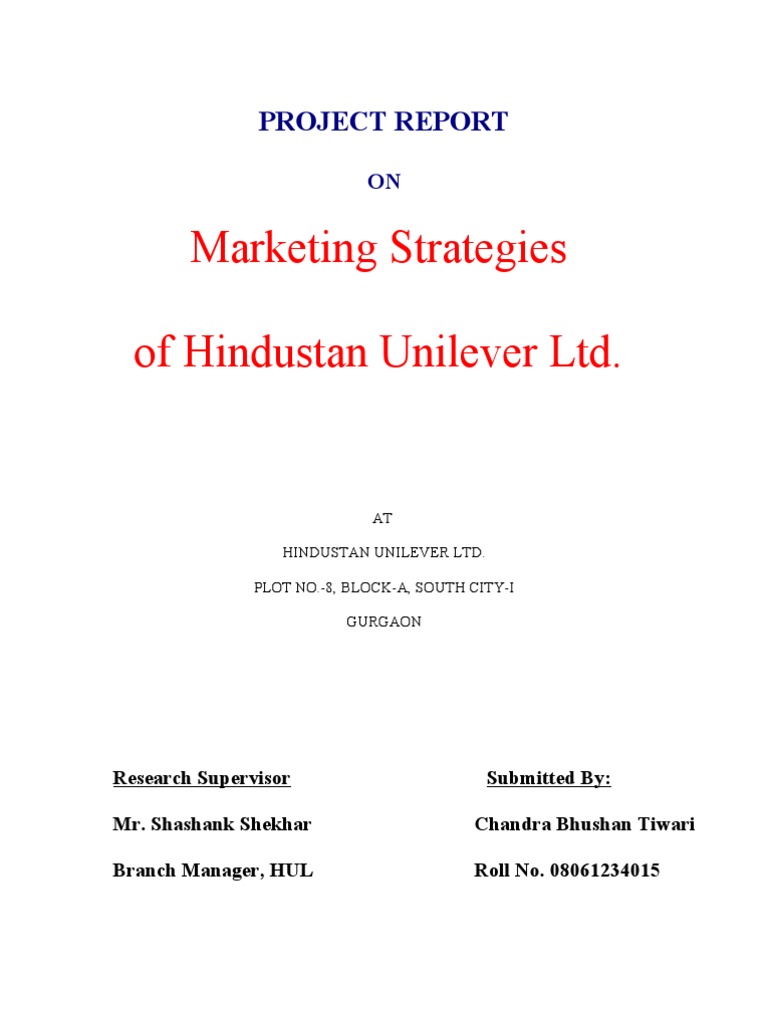Marketing Strategies of Hul | PDF | Procter & Gamble | Unilever