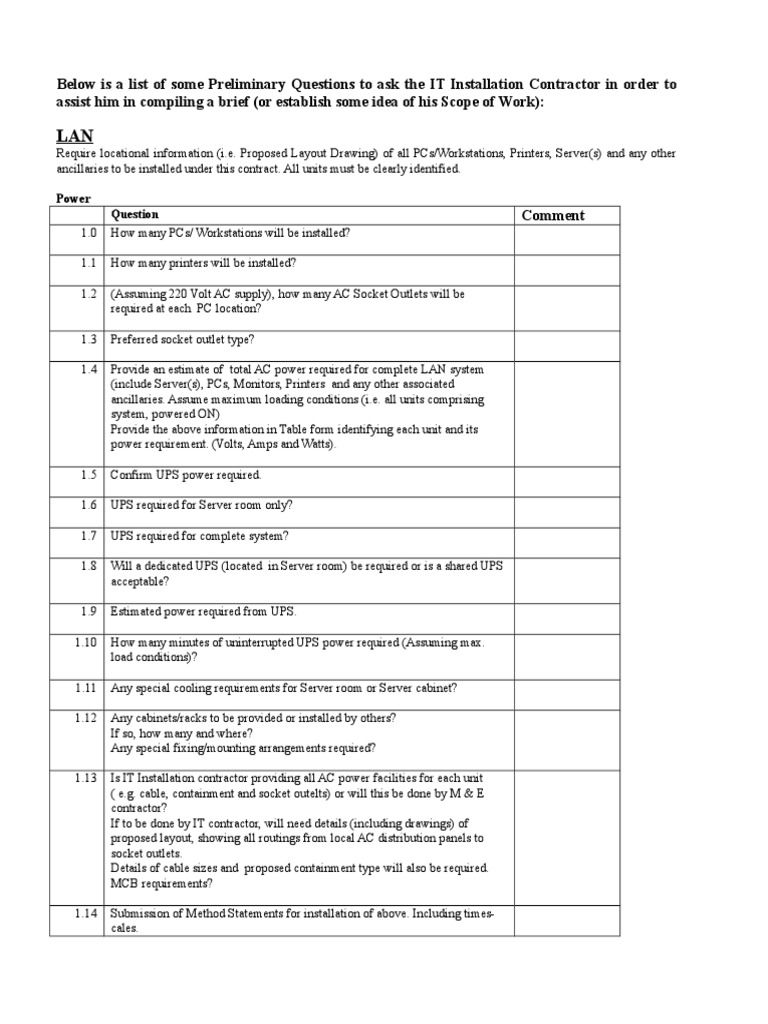 IT Client Interview Sheet | PDF | Personal Computers | Electronics