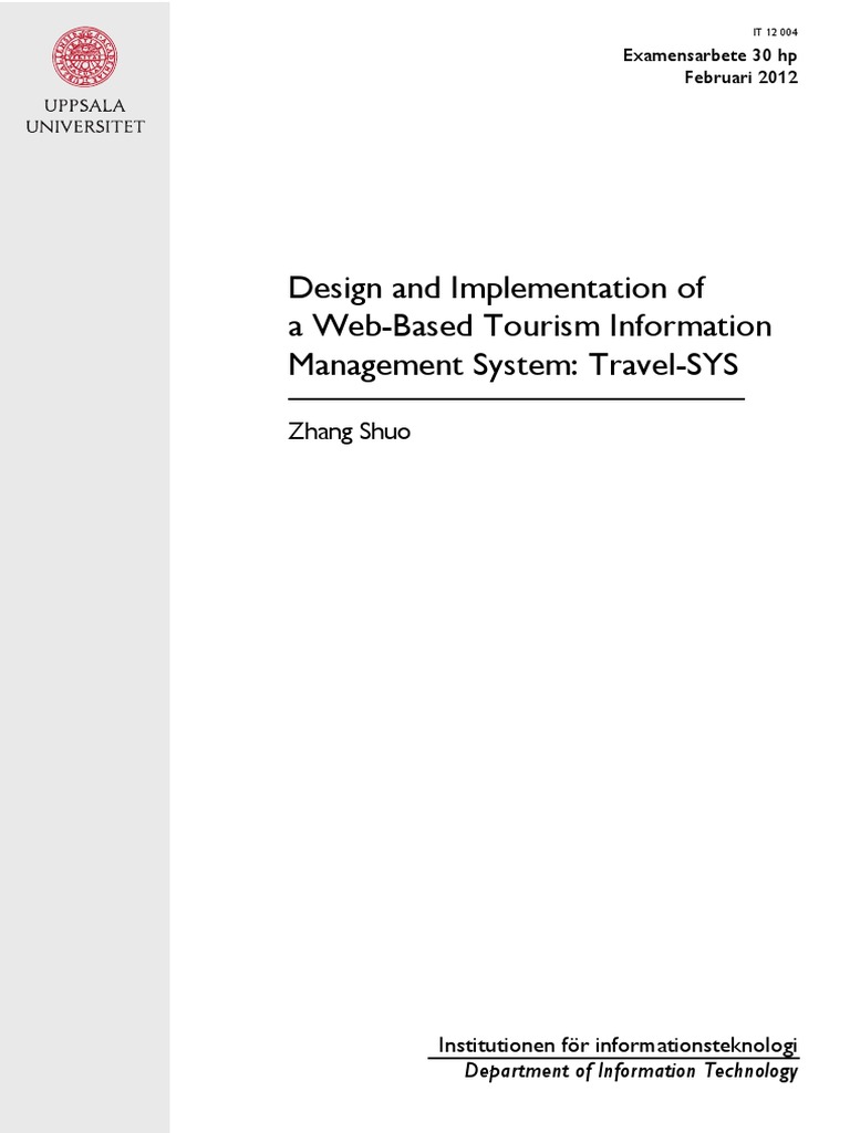Web-Based Tourism Info System: Travel-SYS | PDF | Conceptual Model ...