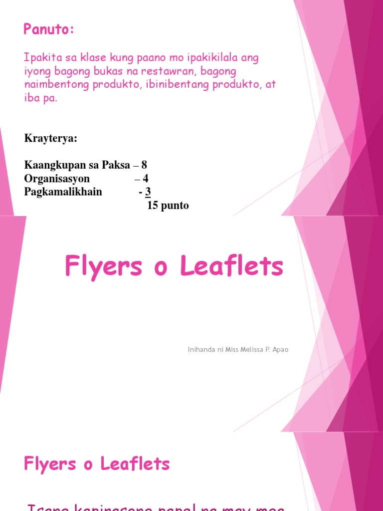 Flyers o Leaflets | PDF