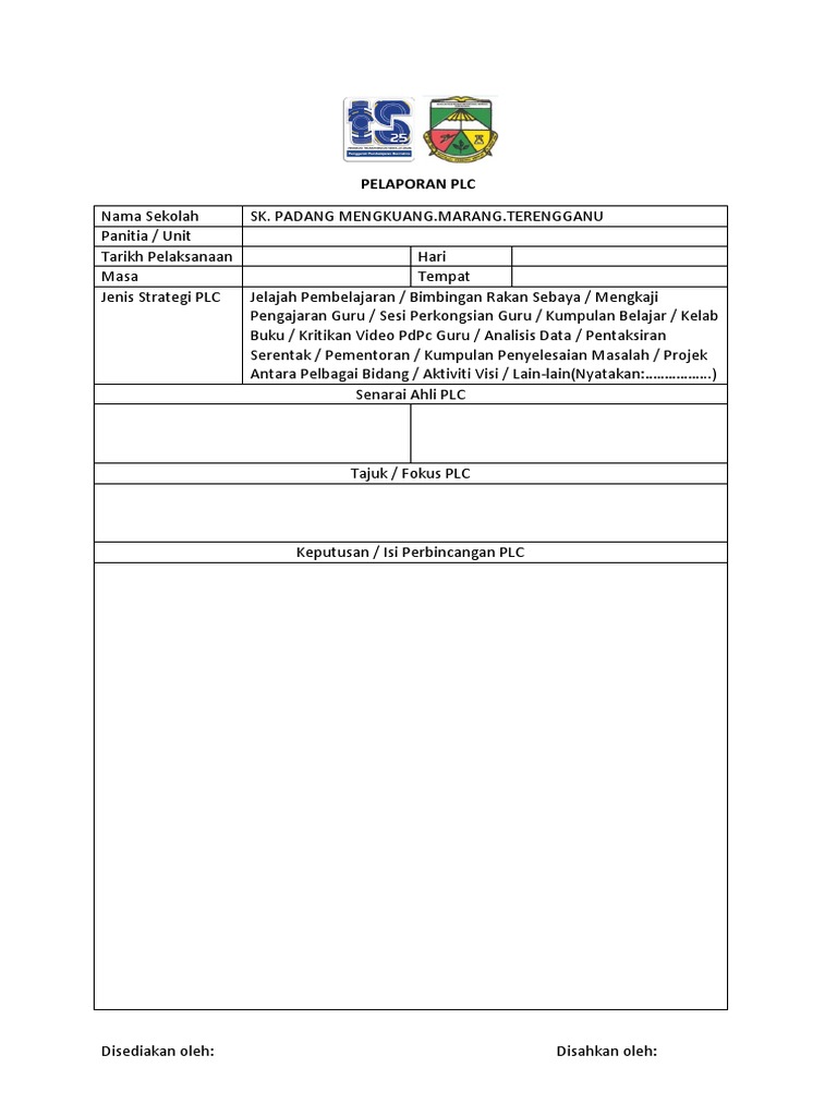 Contoh Borang Pelaporan PLC | PDF