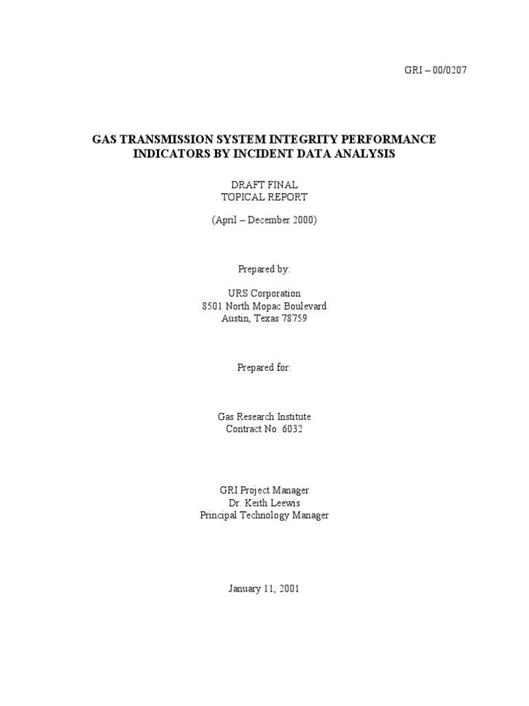 IMPGas GRI 207 - PDF | PDF | Pipeline Transport | Data Analysis