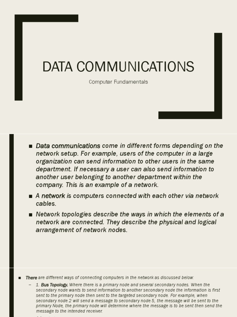 Data Communications: Computer Fundamentals | PDF | Information Security ...