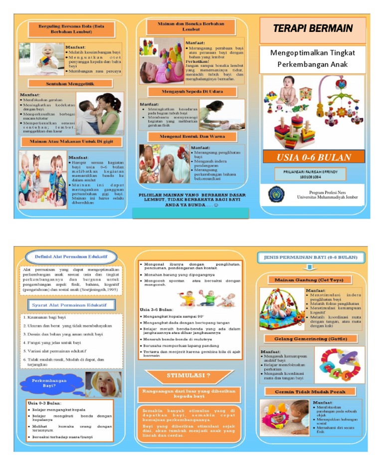 Leaflet Terapi Bermain 0-6 Bulan | PDF