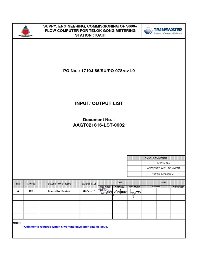 Input Output List RevA | Download Free PDF | Input/Output | Power Supply