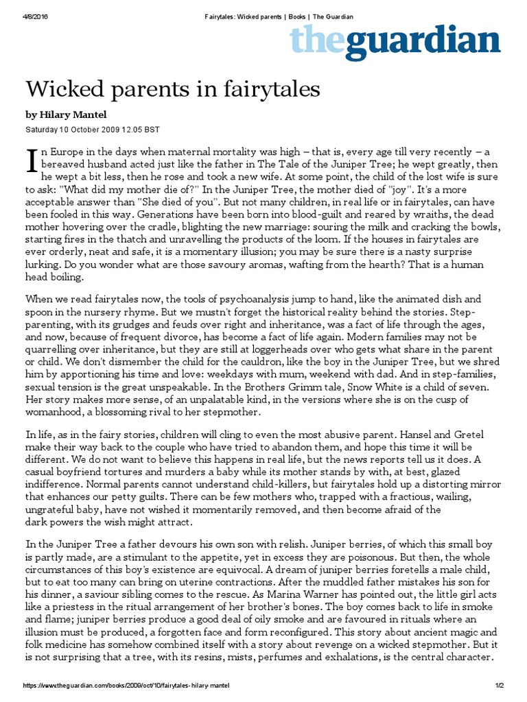 Fairytales - Wicked Parents - Books - The Guardian | PDF | Fairy Tales