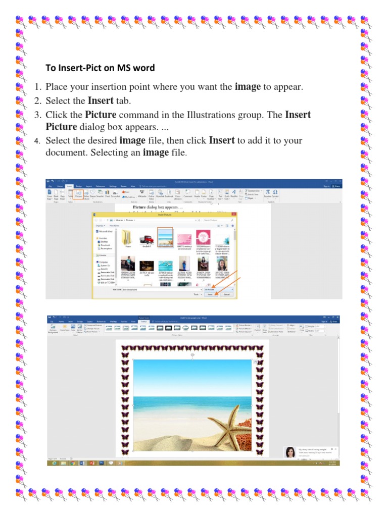 Act06-Msword Insert Pic | PDF | Games & Activities | Art
