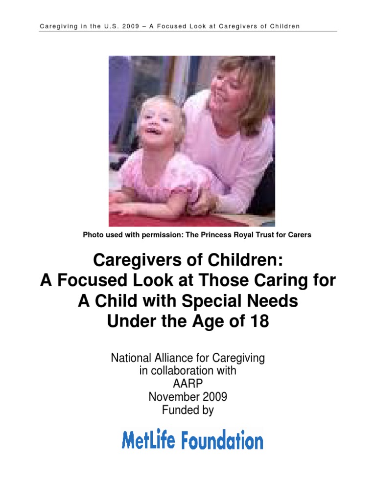 Report Caregivers of Children 11-12-09 | PDF | Caregiver | Intellectual ...