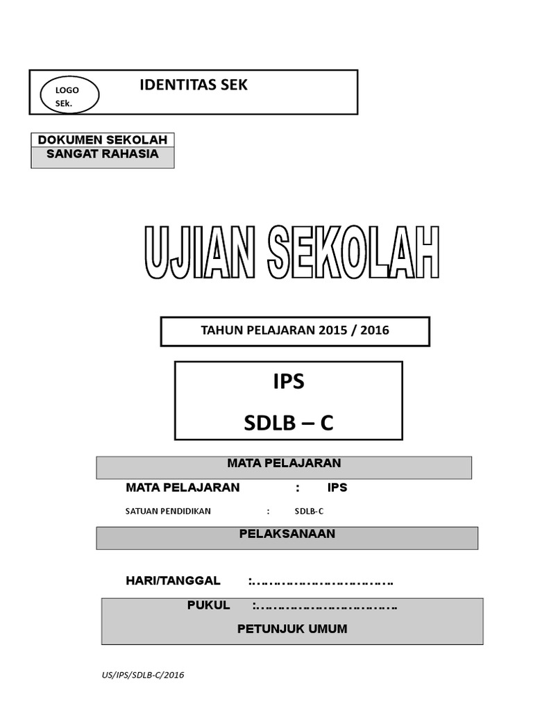 Soal Ips SDLB C | PDF