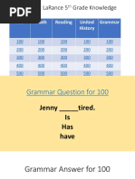 Grammar Jeopardy Review | PDF | Part Of Speech | Verb