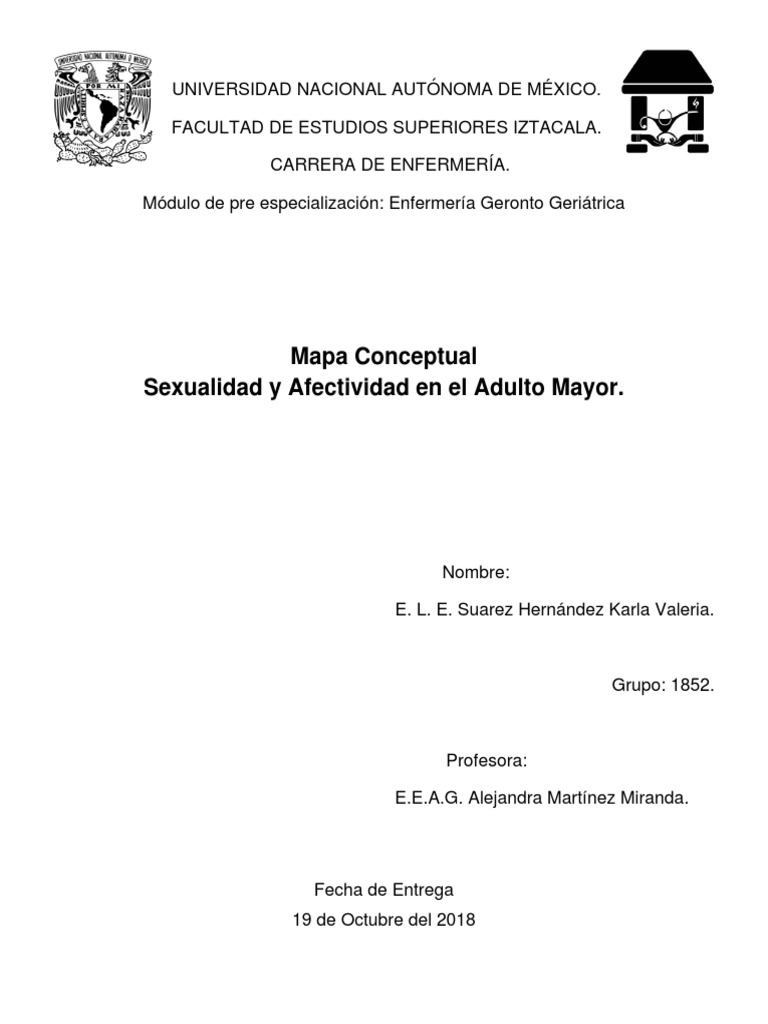 Mapa Conceptual Sexualidad y Afectividad en El Adulto Mayor | PDF | Eyaculación | Vejez