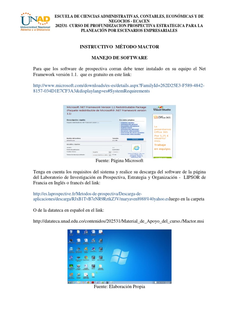 instructivo-metodo-mactor-manejo-de-software.pdf | Planificación | Matriz (Matemáticas)