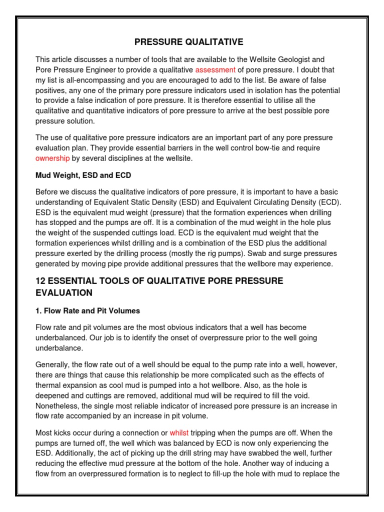 Pressure | PDF | Porosity | Geotechnical Engineering