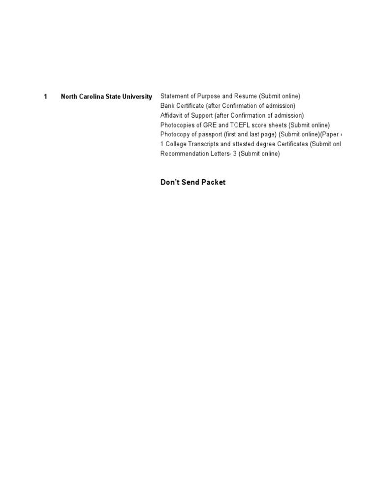NC State Graduate Application Guide | PDF