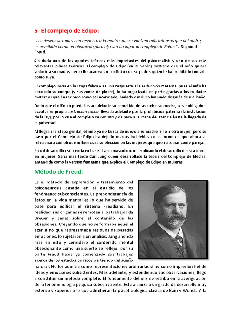 5-El Complejo de Edipo:: Método de Freud | PDF | Complejo de Edipo ...