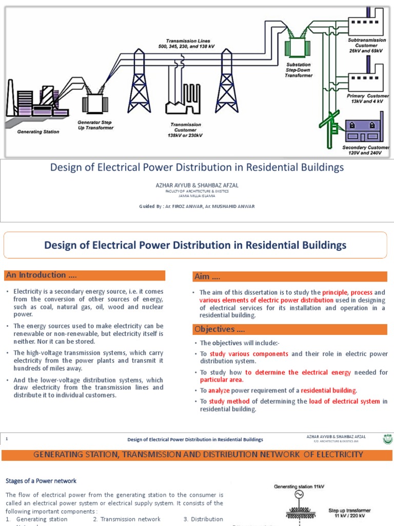 Design of Electrical Power Distribution in Residential Buildings | PDF ...