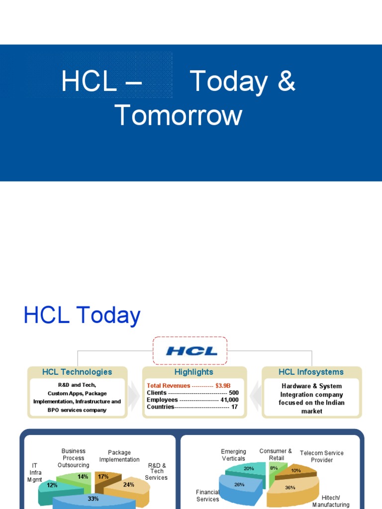 HCL Corporate Presentation | PDF | Business Process Outsourcing ...
