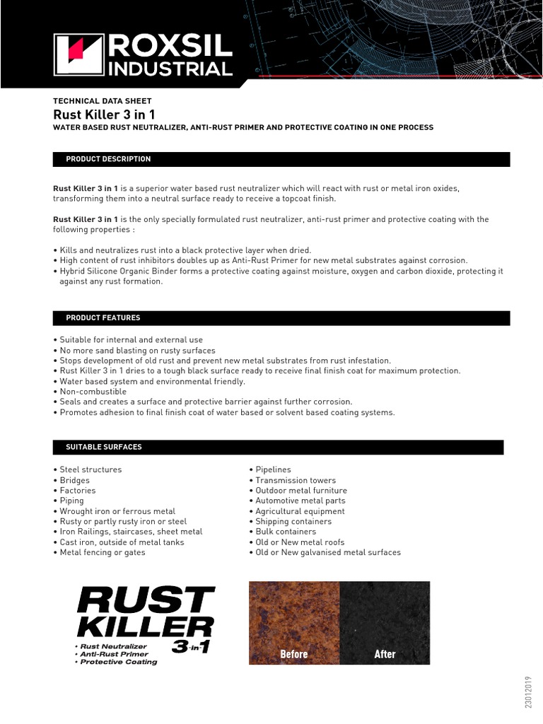 TDS Rust Killer 3 in 1 | PDF | Rust | Paint