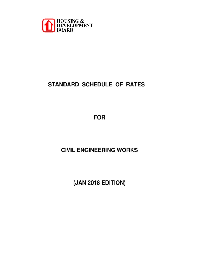 HDB Civil Engineering Rates 2018 | PDF | Deep Foundation | Excavation ...