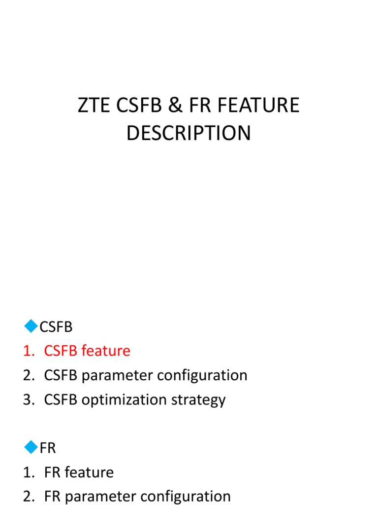 CSFB & FR Feature Description-Newest | PDF | Mobile Technology | Software Defined Radio
