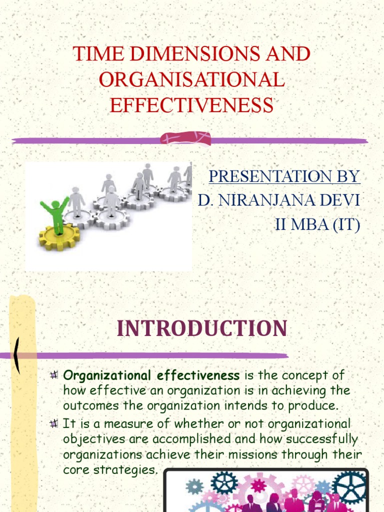 Time Dimensions of Organizational Effectiveness | PDF | Goal | Decision ...