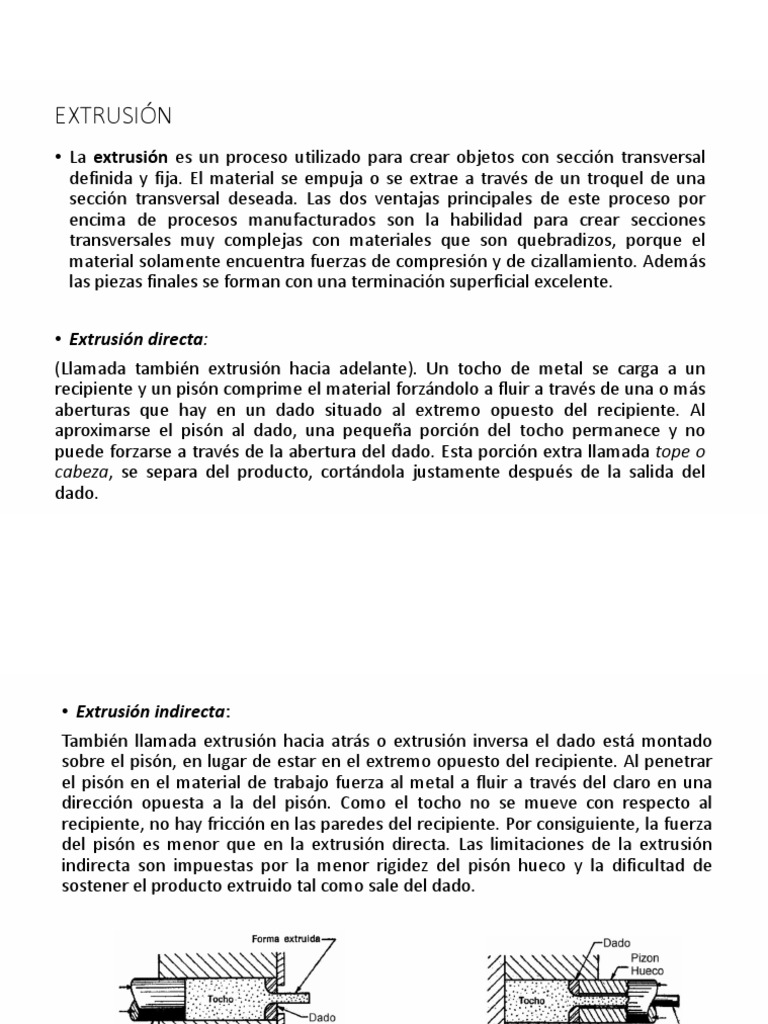 Proceso de Extrucción | Descargar gratis PDF | Extrusión | Aluminio