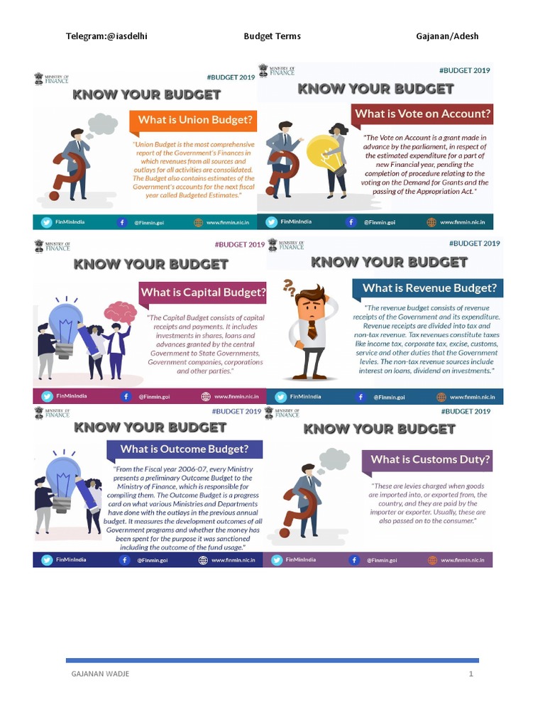 Budget Terms Infographics | PDF | Wellness