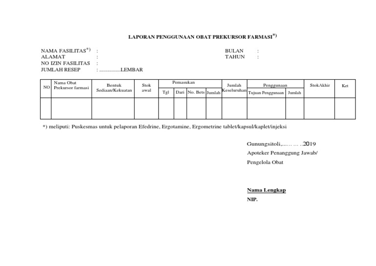 Laporan Prekursor | PDF