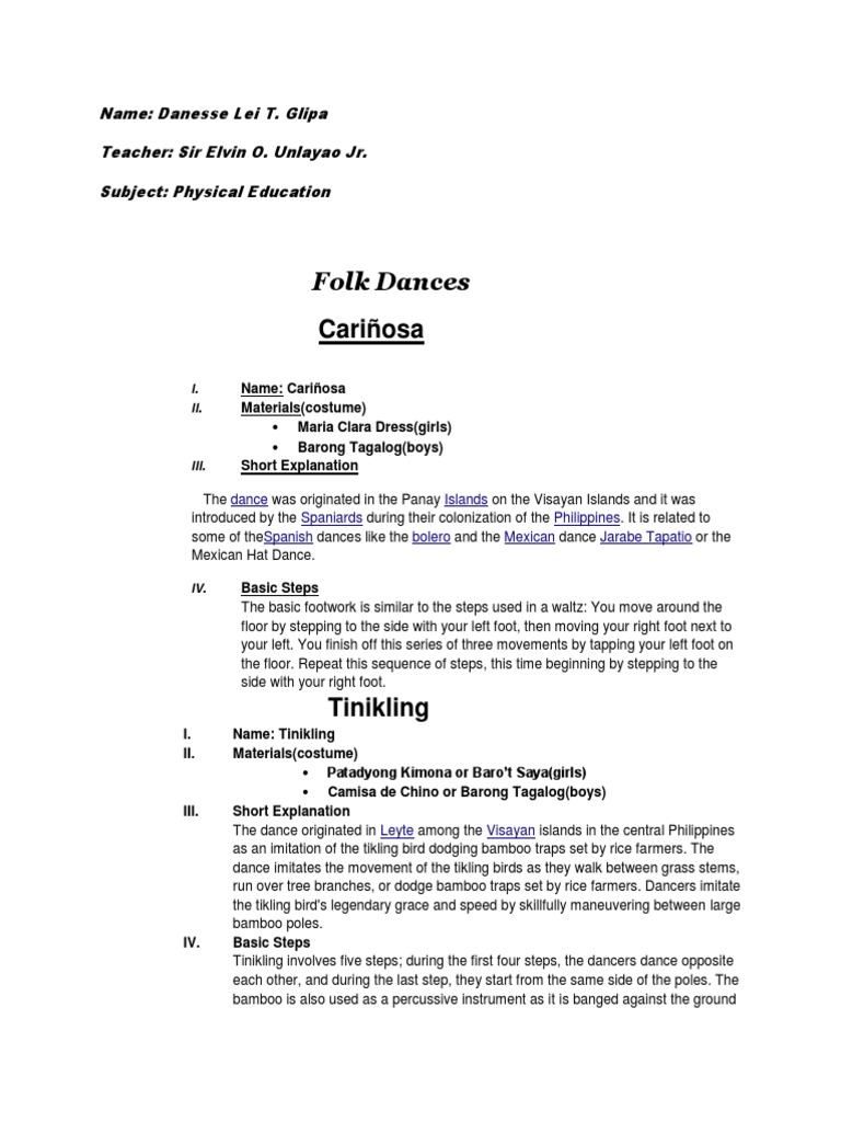 Folk Dances | PDF | Philippines | Dances