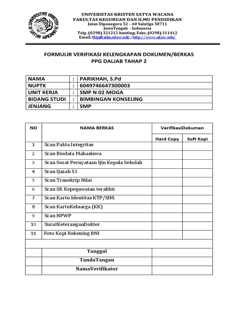 5 - Daftar Cek List | PDF