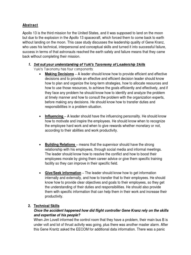 Apollo 13 | PDF | Flight Controller | Leadership