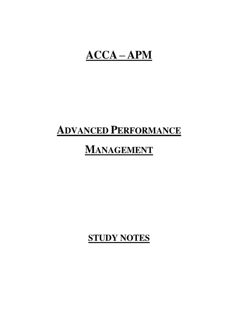 5 Advanced Performance Management Pdf Pdf Strategic Management