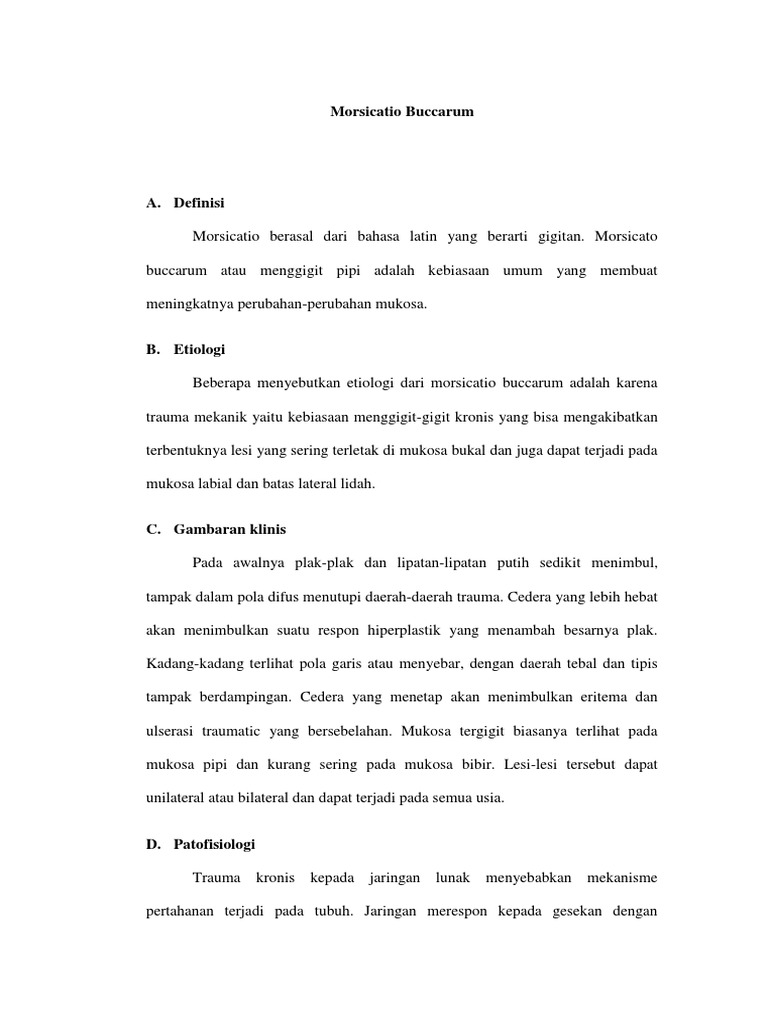 Morsicatio Buccarum-IPM | PDF