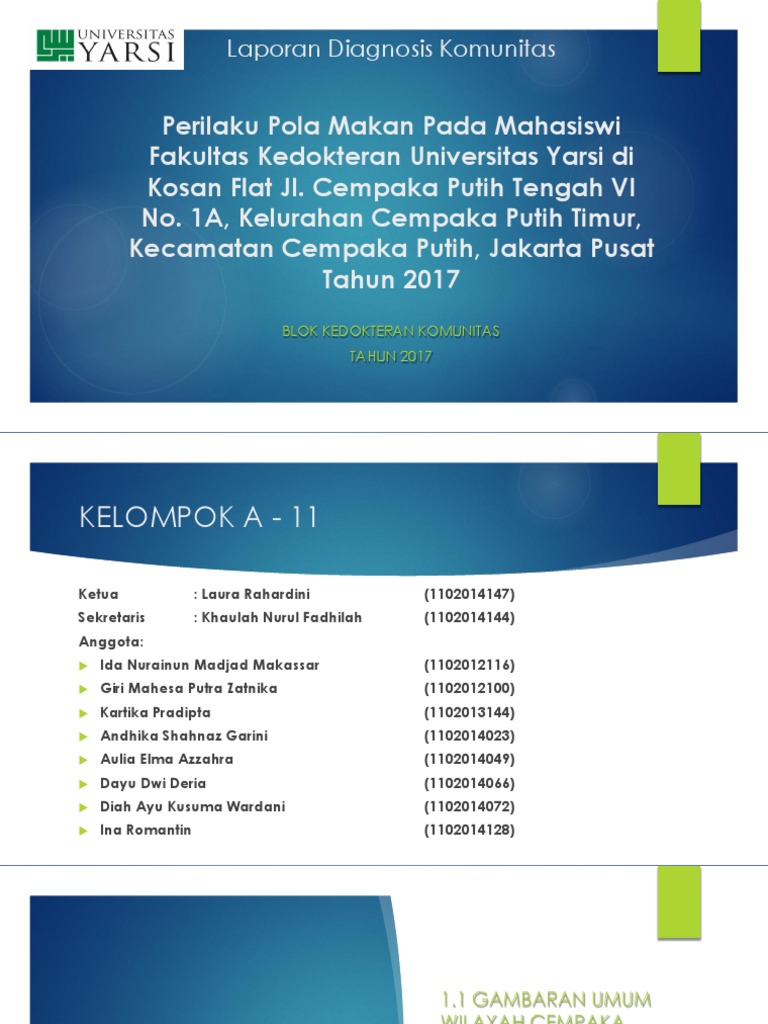 Laporan Diagnosis Komunitas A11 | PDF