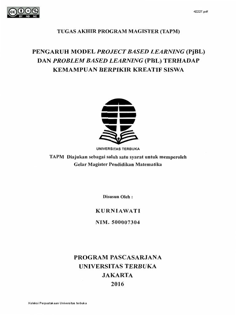 PjBL vs PBL: Enhancing Creative Thinking | PDF | Project Based Learning ...