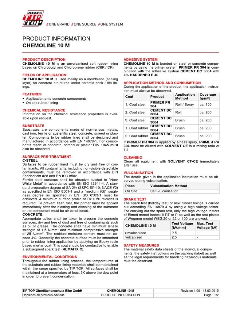020-130 - TB - CHEMOLINE 10 M - Revision - 1.00 - 13.03.2015 | PDF ...