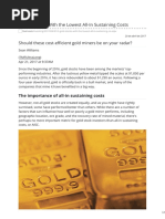 AISC Gold - Gold Cost Curve - World Gold Council | PDF | Gold | Mining