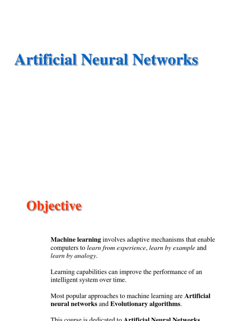 Artificial Neural Networks | PDF | Dendrite | Artificial Neural Network