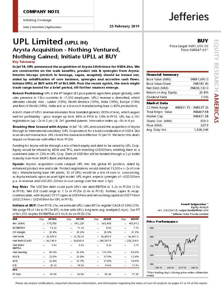 Upl PDF | PDF | Mergers And Acquisitions | Financial Economics