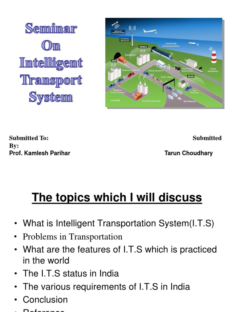 Intelligent Transportation Systems in India | PDF | Transport | Service ...
