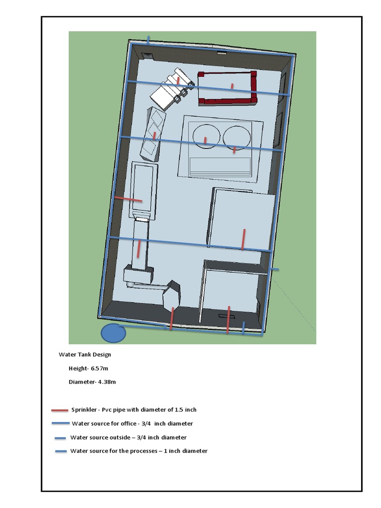 Water Tank Design Height-6.57m Diameter - 4.38m | PDF